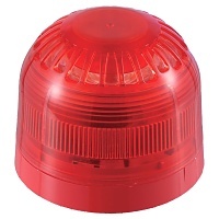 Kidde AS366 Multi-Tone Sounder with Visual Indicator, Shallow Base, Red