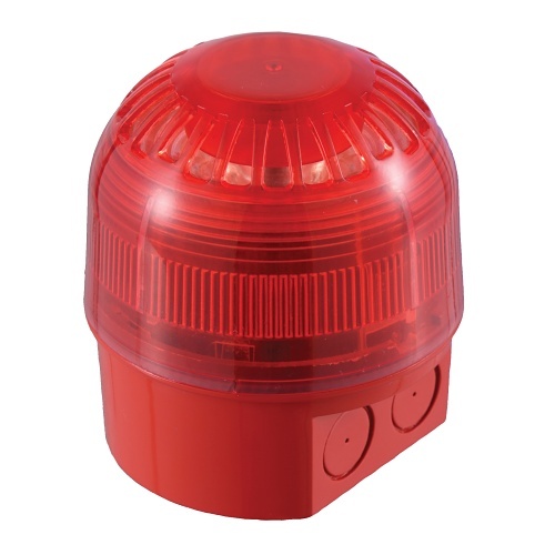 Kidde AS367 Multi-Tone Sounder with Visual Indicator, Deep Base, Red