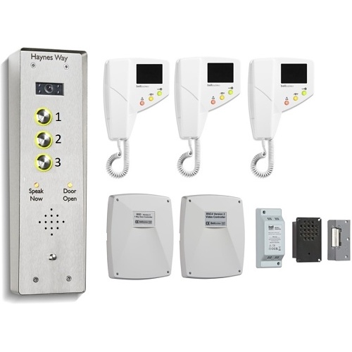Bell System DDA-BS3/VRS Three Station Vandal Resistant VideoDoor Entry ...